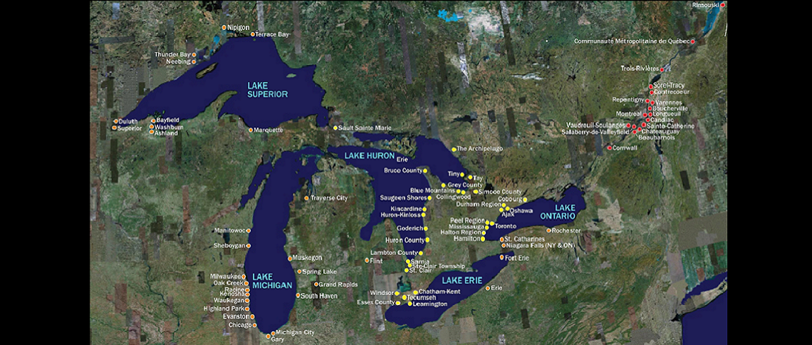 Great Lakes and St. Lawrence Cities Initiative, US, Canada